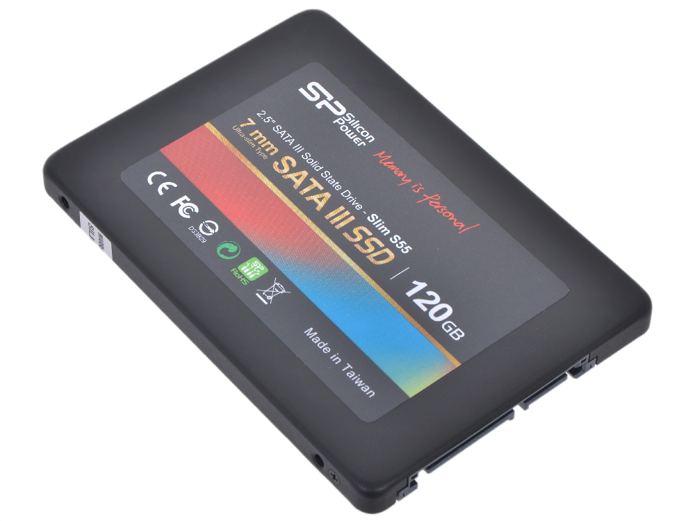 Твердотельный накопитель SSD 2.5" 120GB Silicon Power S55 (TLC, SATA 6Gb/s) (SP120GBSS3S55S25 ...
